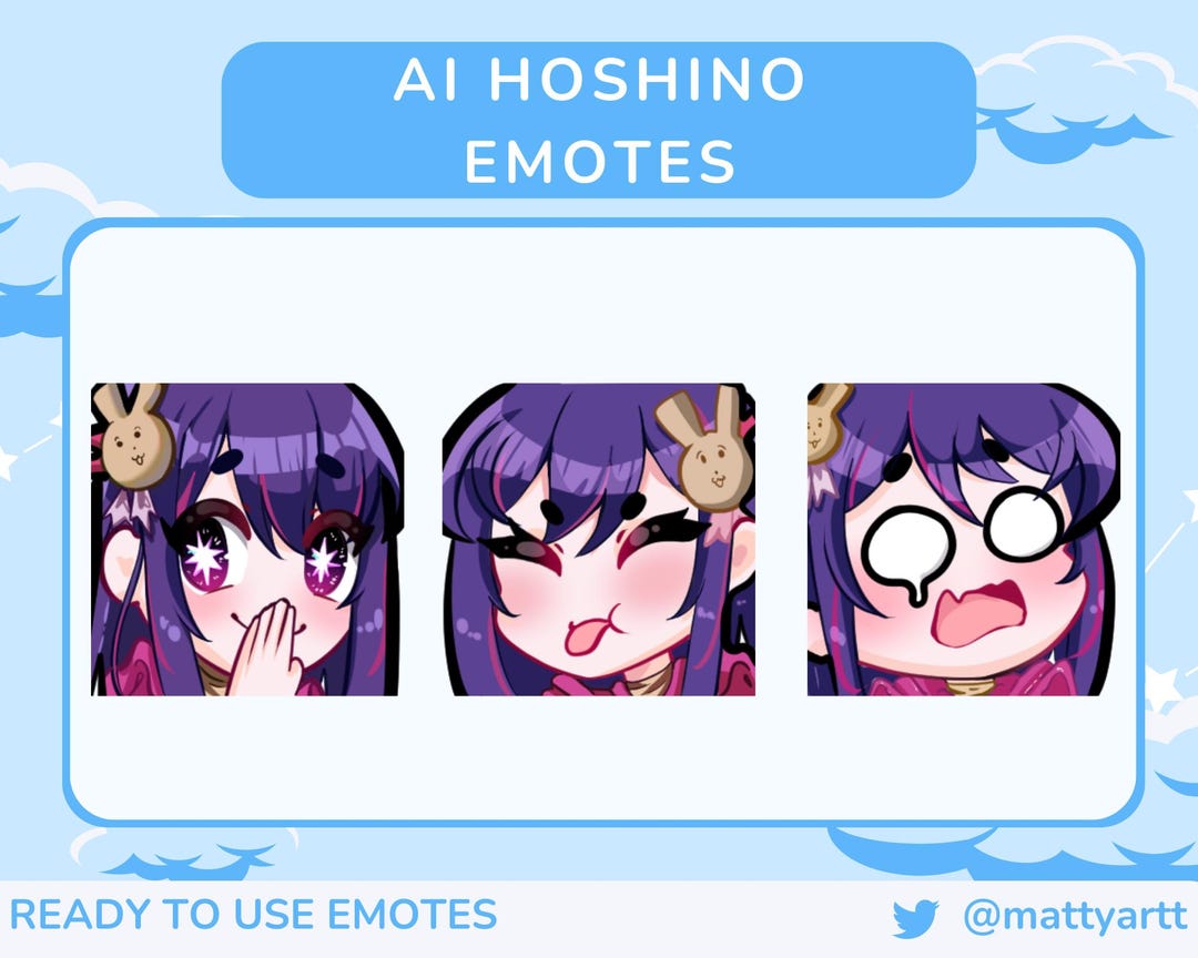 Oshi No Ko Emote Set for Twitch, Youtube and Discord - Etsy