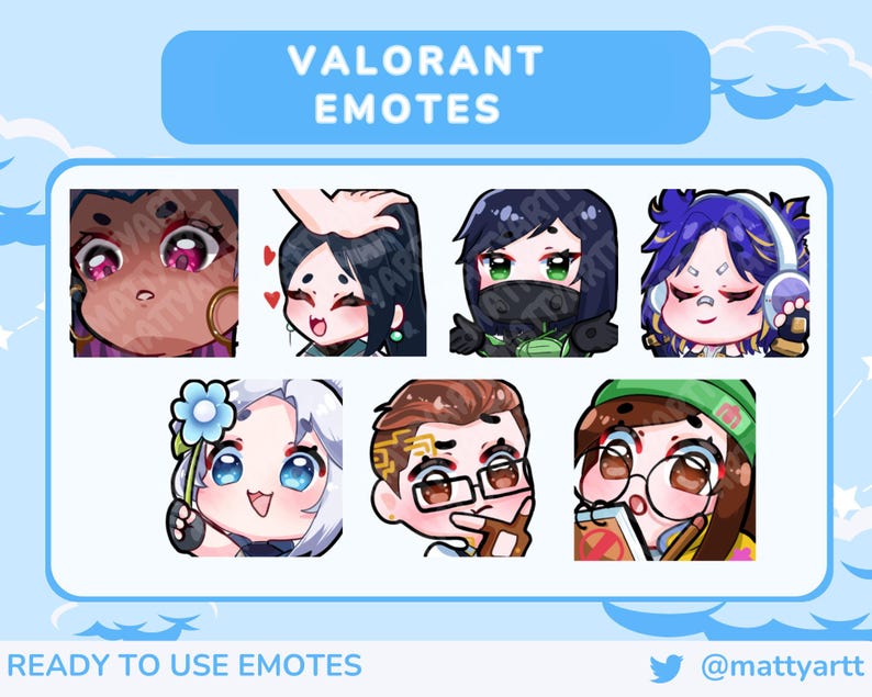 Valorant Emote Set for Twitch, Discord and Youtube Use - Etsy
