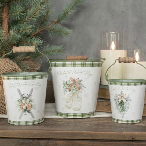 Christmas Pails - Etsy