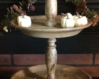 Farmhouse Wooden Tier Stand - Etsy