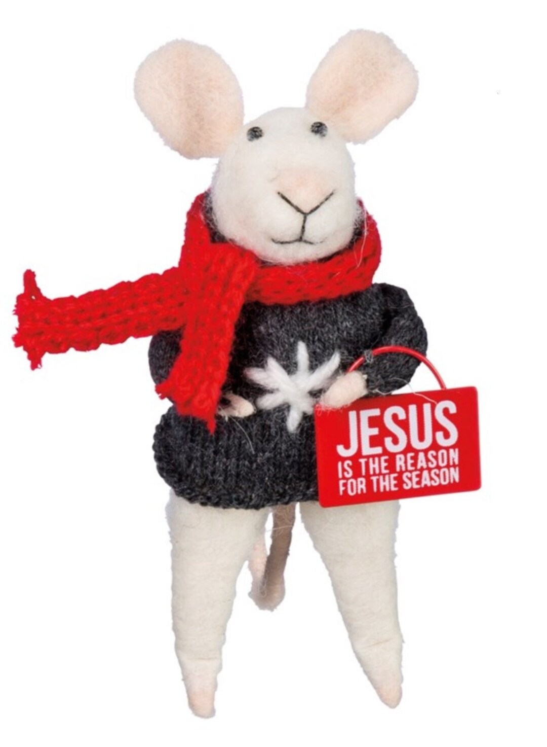 Felted Christmas Mouse Ornament Jesus Mouse - Etsy