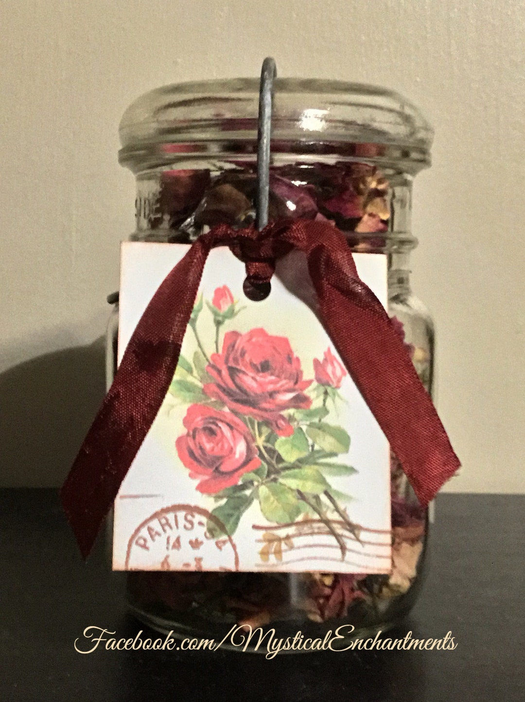 Rustic Farmhouse Dried Pink Roses in Vintage Pint Mason Jar - Etsy