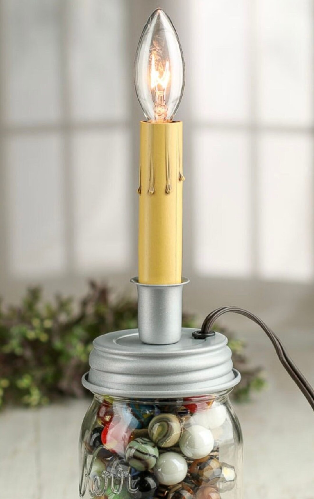 Primitive Mason Jar Drip Candle Lamp Kit Mason Jar Candle Cover - Etsy