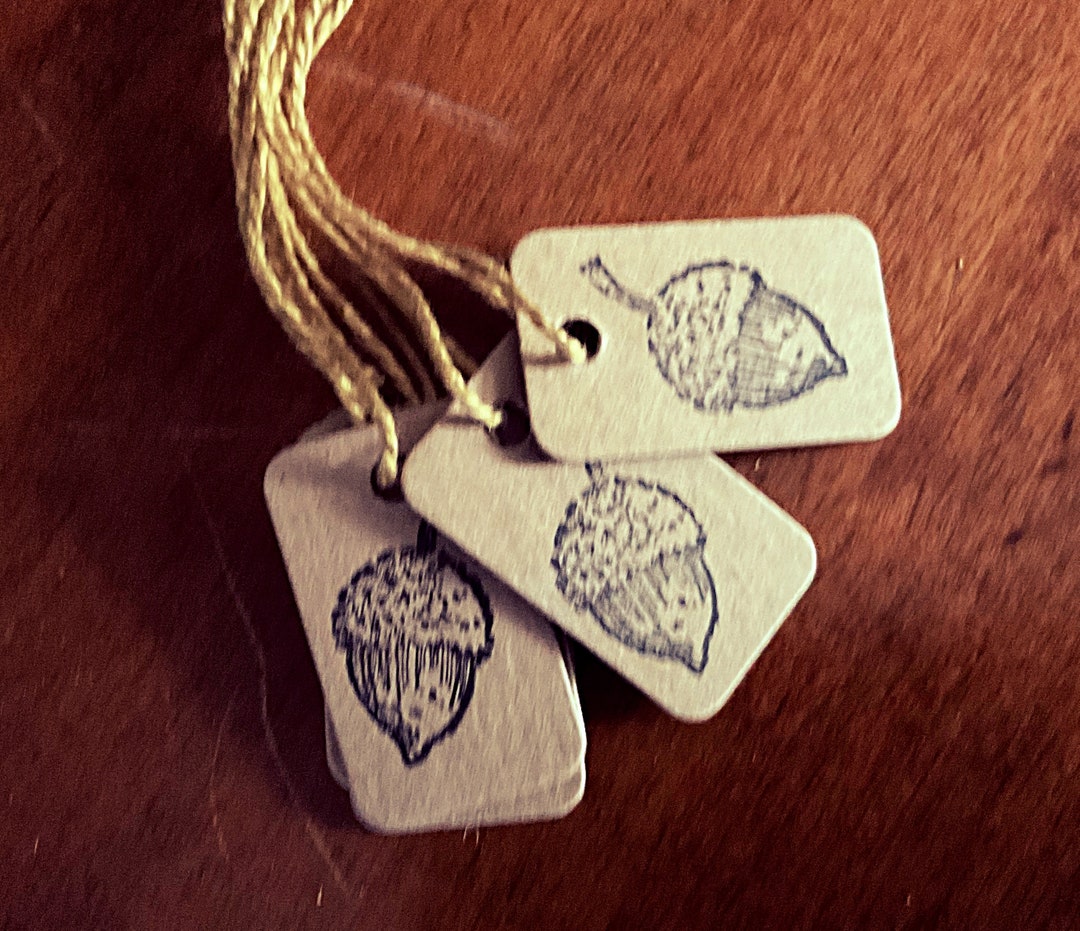 SET of 3 XS Primitive Fall Autumn Acorn Hang Tags - Etsy