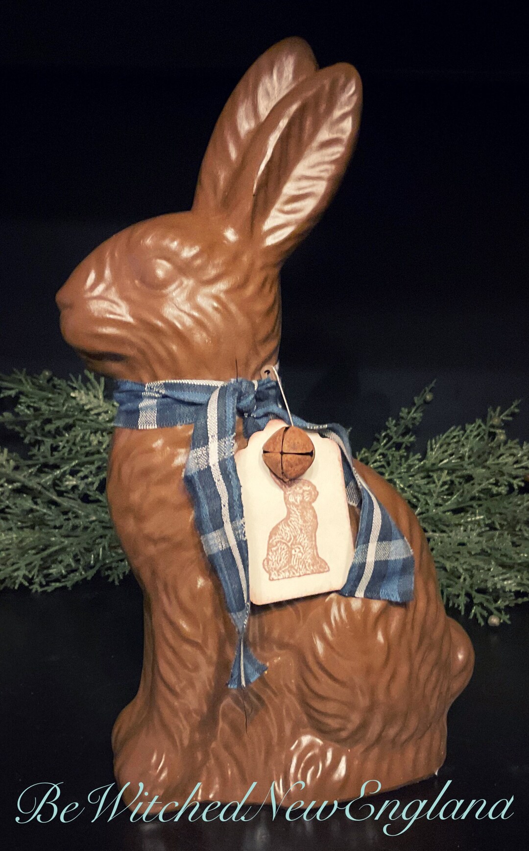 12 Jumbo Primitive Easter Faux Chocolate Easter Bunny Chocolate Rabbit ...
