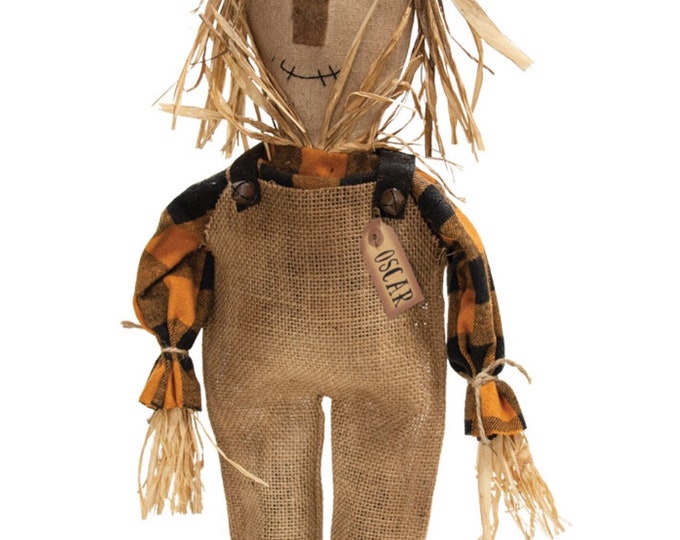 XL Primitive Scarecrow Doll Wood Base Rustic Scarecrow Folk - Etsy