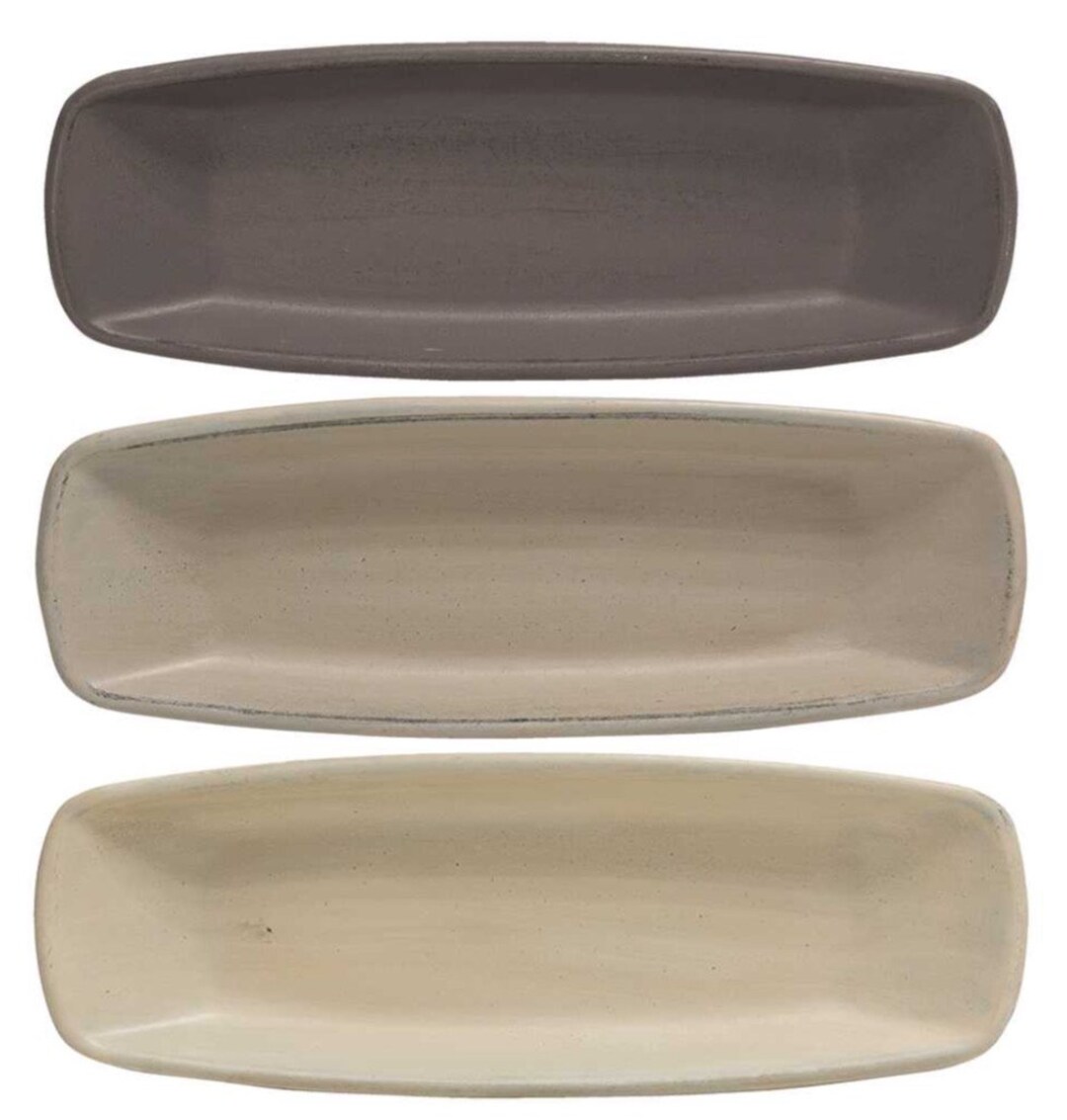 Farmhouse Primitive Rustic Wood Tray Rectangular 13 Cream taupe Gray - Etsy