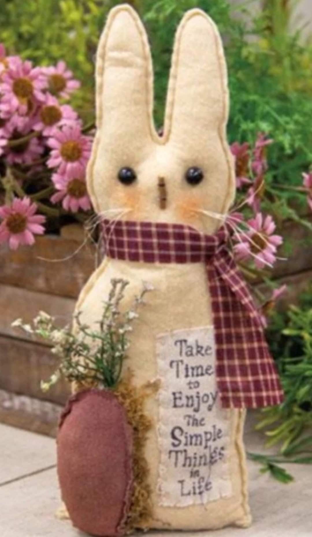 Primitive BUNNY DOLL Flower Sack Garden Bunny Rabbit - Etsy