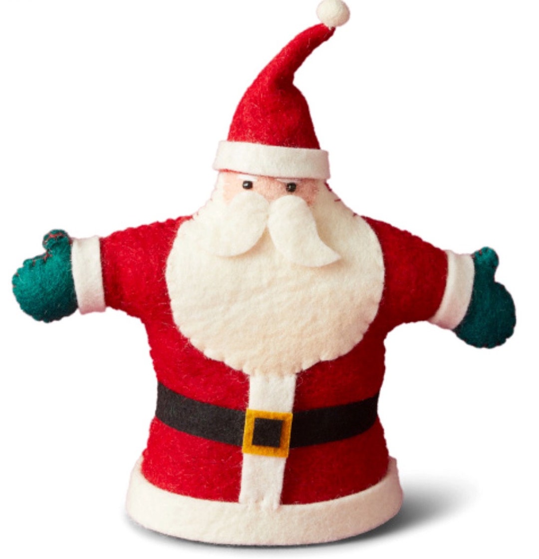 10 Retro Vintage Style Santa Tree Topper Felted Old Wold Santa Tree ...