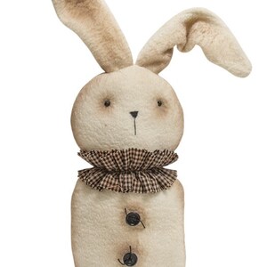 Lg. Farmhouse White BUNNY Doll Primitive White Bunny Rabbit - Etsy