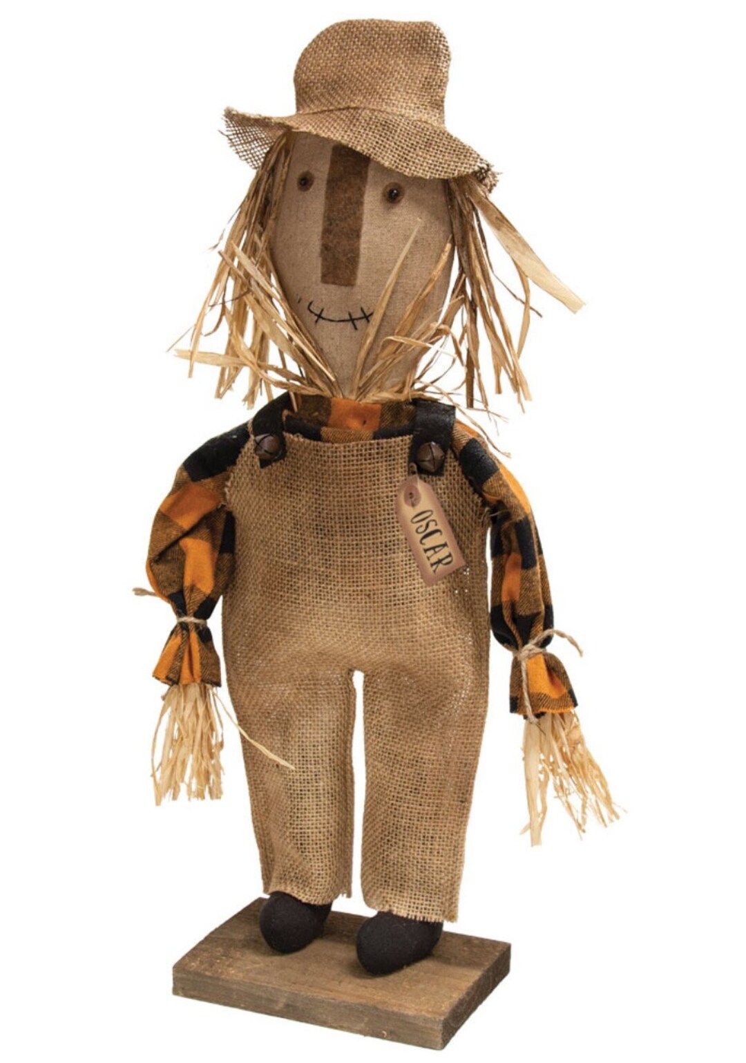XL Primitive Scarecrow Doll Wood Base Rustic Scarecrow Folk Art - Etsy