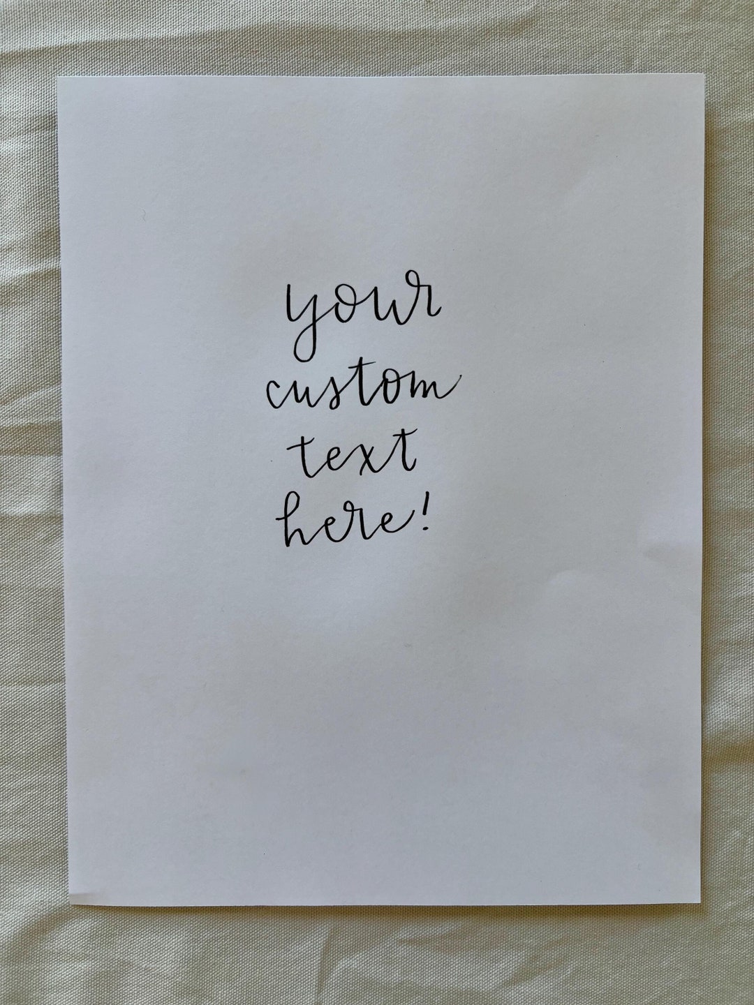 PHYSICAL CUSTOM PRINT | Brush Lettering Print, Hand Lettered Print ...