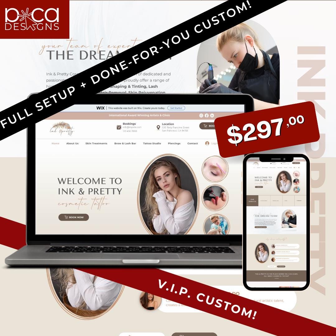 Custom Wix Salon Website | VIP Setup + Booking System - Etsy