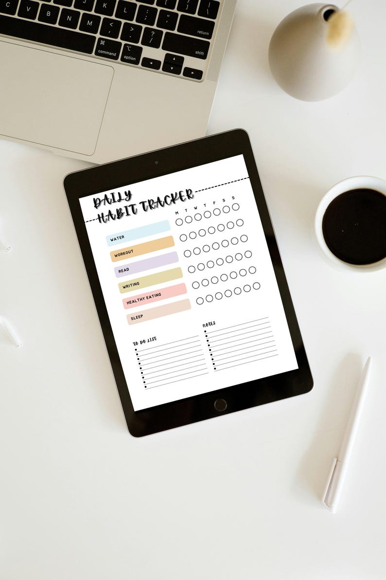 Habit Tracker & Routine Builder Motivational Habit Tracker, Printable ...