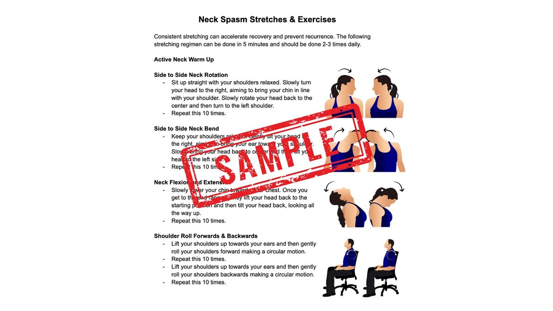 Neck Pain Relief Exercises PDF - Etsy