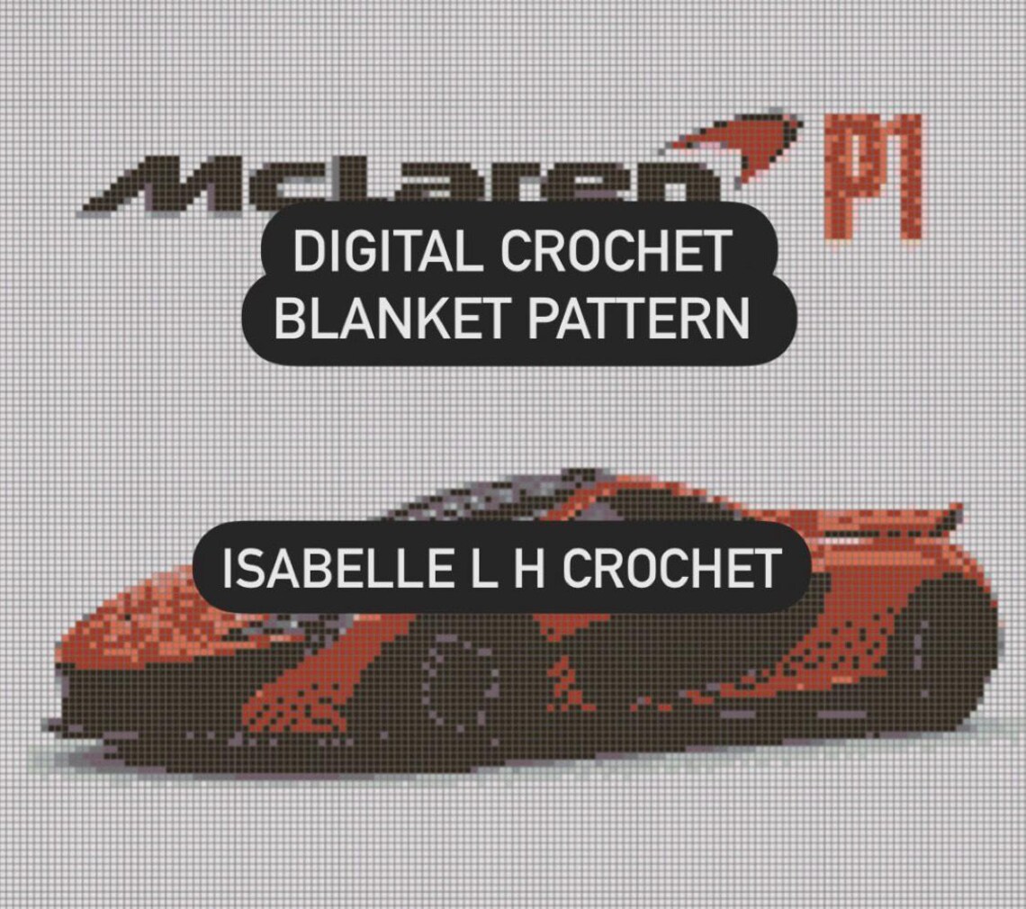 Crochet Car Blanket Pattern, Mclaren P1 Blanket, Digital PDF Crochet ...