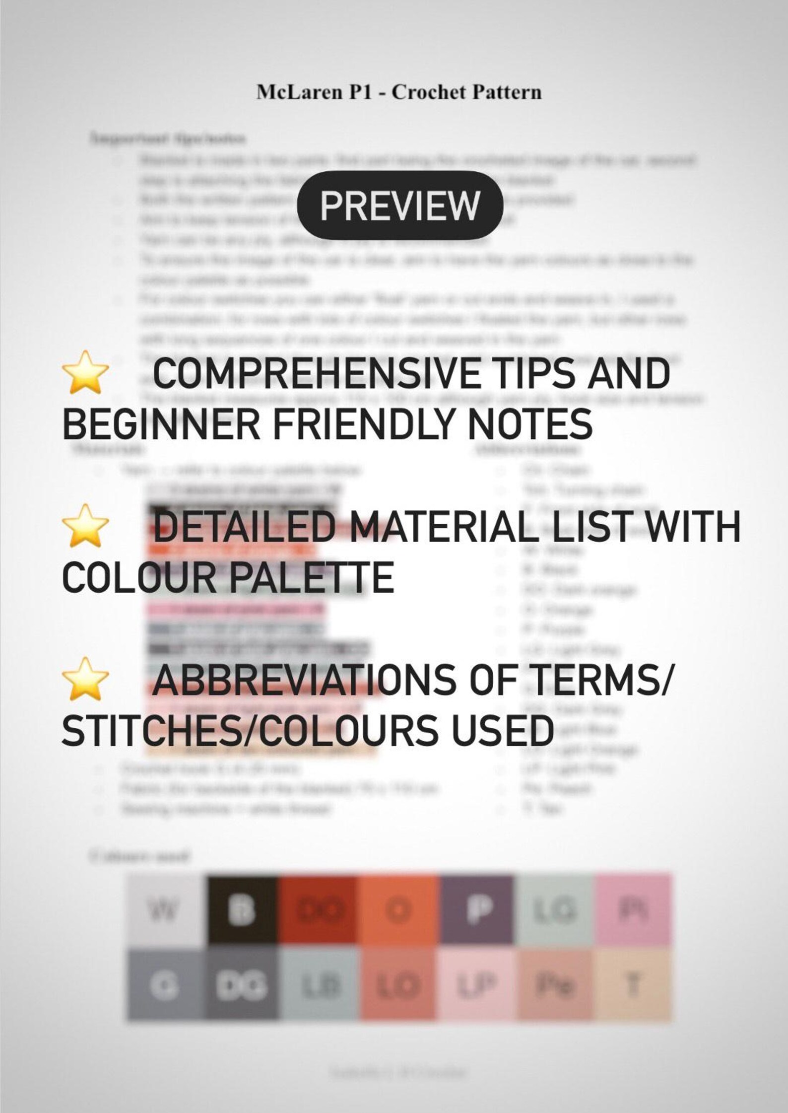 Crochet Car Blanket Pattern, Mclaren P1 Blanket, Digital PDF Crochet ...