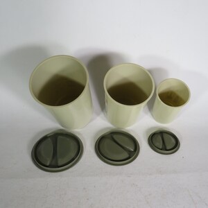 Retro Kitchen Décor - Vintage Canister Set - Beige With Nice Graphics ...