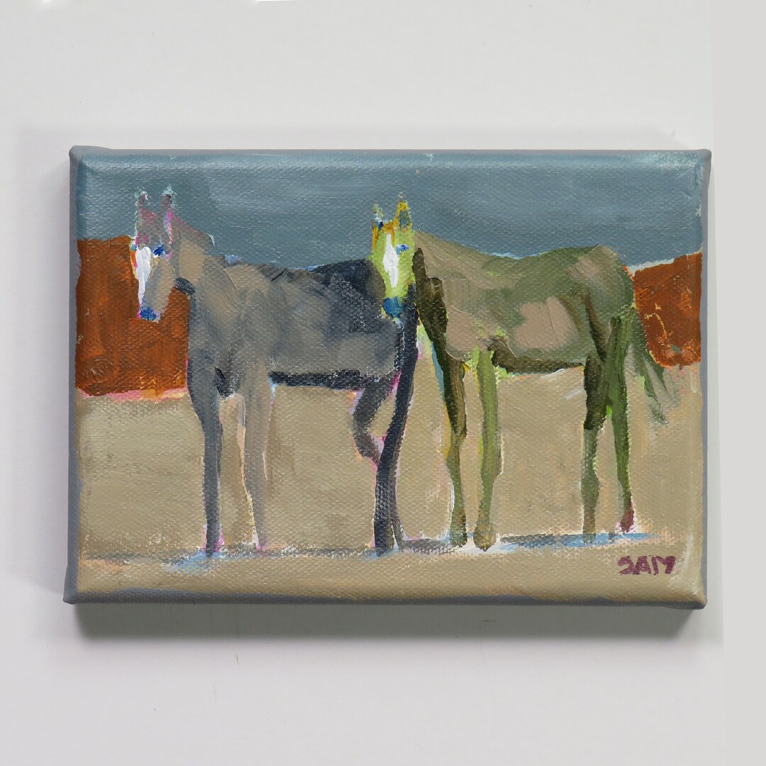Original Art - "wild Mustangs" - Original Acrylic Painting - Home Decor ...