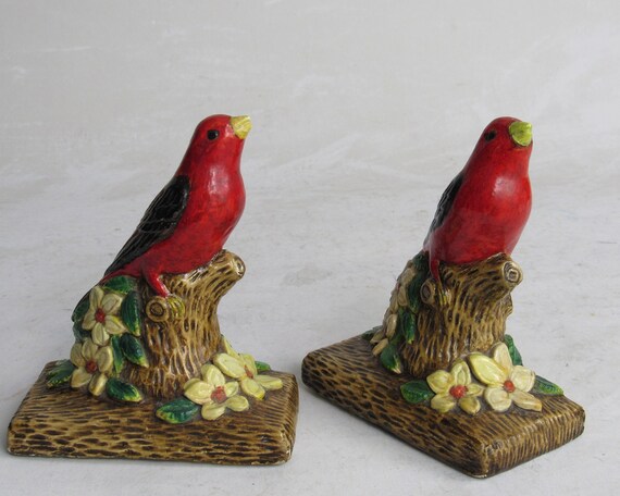 Antique Chalkware/plaster Birds Cardinal and Daisies - Etsy
