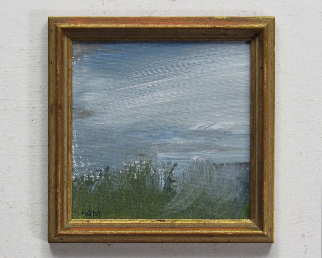 Vintage Framed Original Painting - Landscape - Wall Art - "breezy ...