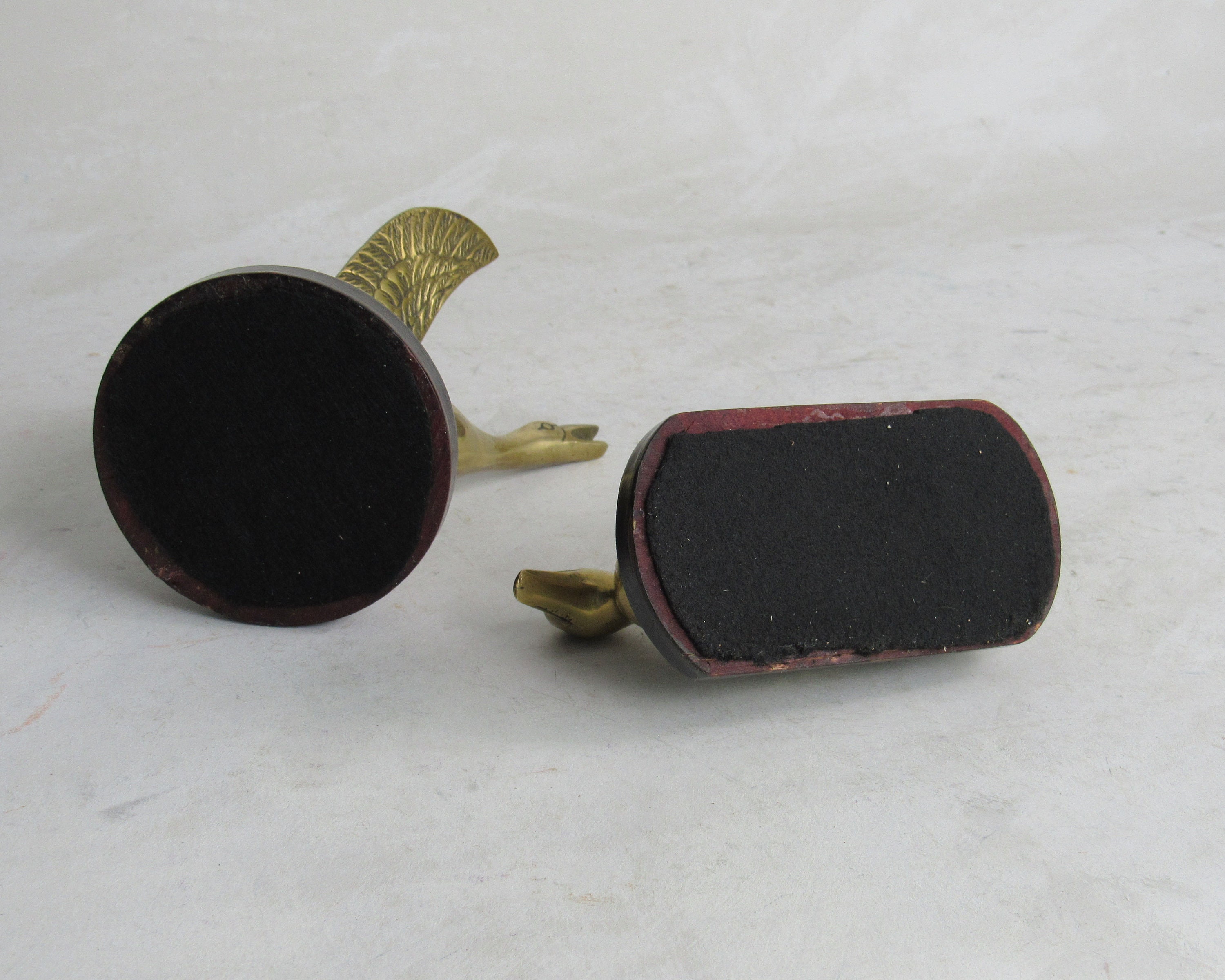 Vintage home decor classic animals Brass Ducks Wooden Base | Etsy