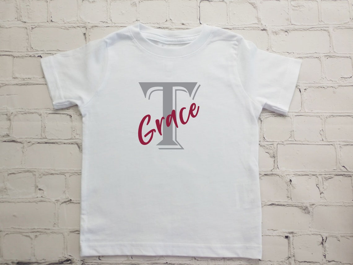 Monogram Girls Outfit Toddler Monogrammed Top Personalized - Etsy