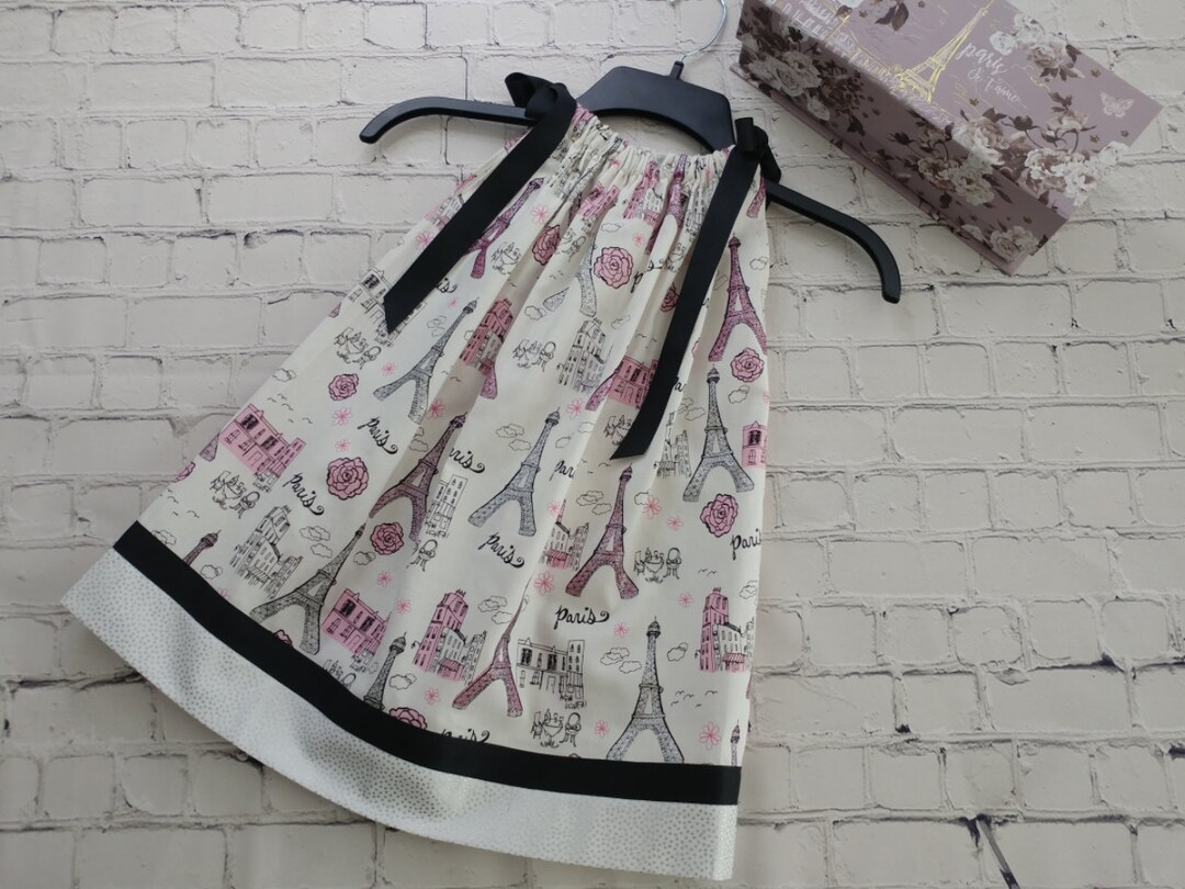 Girls Paris Eiffel Tower Dress, Toddler Paris in Spring Pillowcase ...