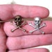 Skull and Crossbones Cuff Links Antiqued Silver Pirate - Etsy