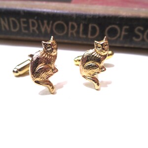Raw Brass Sitting Cat Cuff Links - Cat Lady - Gold - Pet - Soldered ...