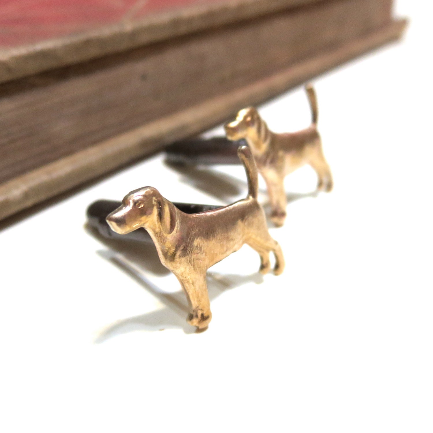 Raw Brass Dog Cuff Links Labrador Retriever Hound | Etsy
