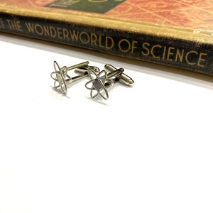Silver Plated Atom Cufflinks - Science Cufflinks - Science Cufflinks ...