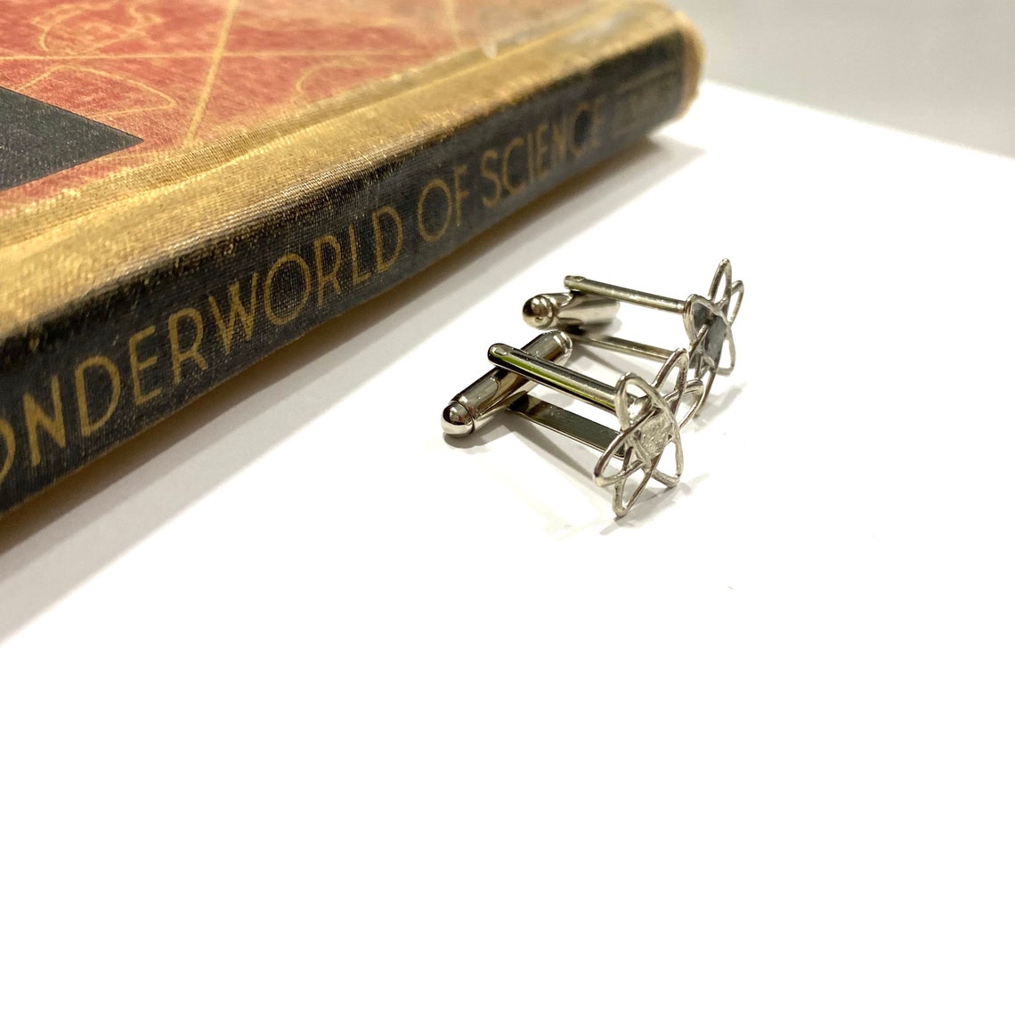Silver Plated Atom Cufflinks - Science Cufflinks - Science Cufflinks ...