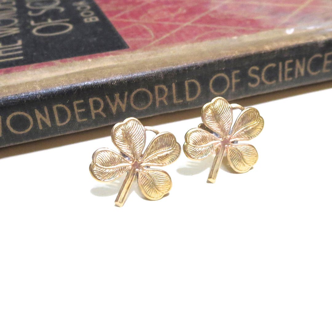 Raw Brass Clover Cuff Links - Four Leaf Clover Cufflinks - Wedding Cuff ...