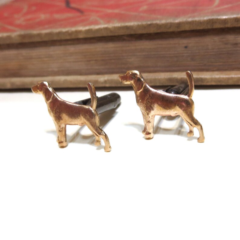 Raw Brass Dog Cuff Links Labrador Retriever Hound | Etsy