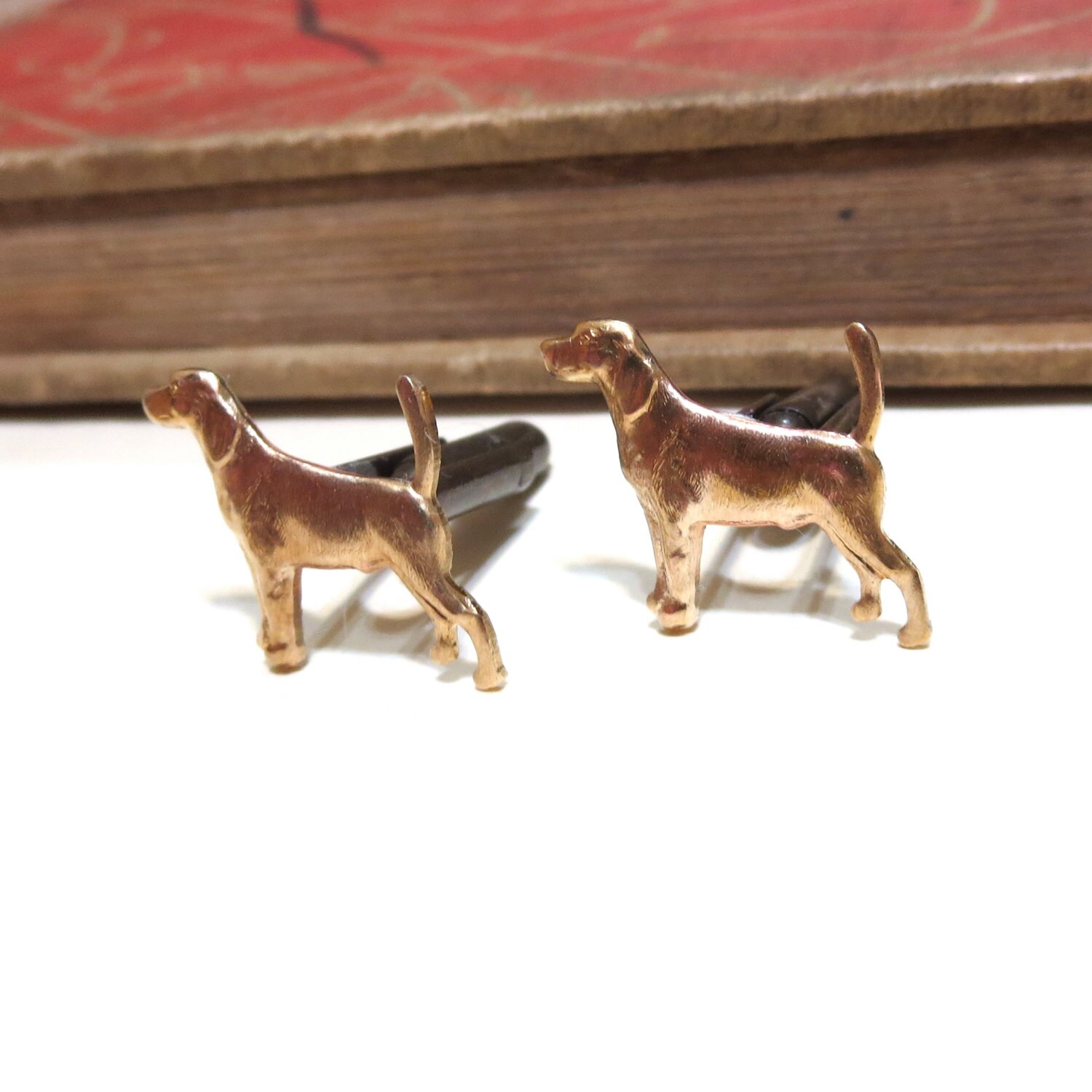 Raw Brass Dog Cuff Links Labrador Retriever Hound - Etsy