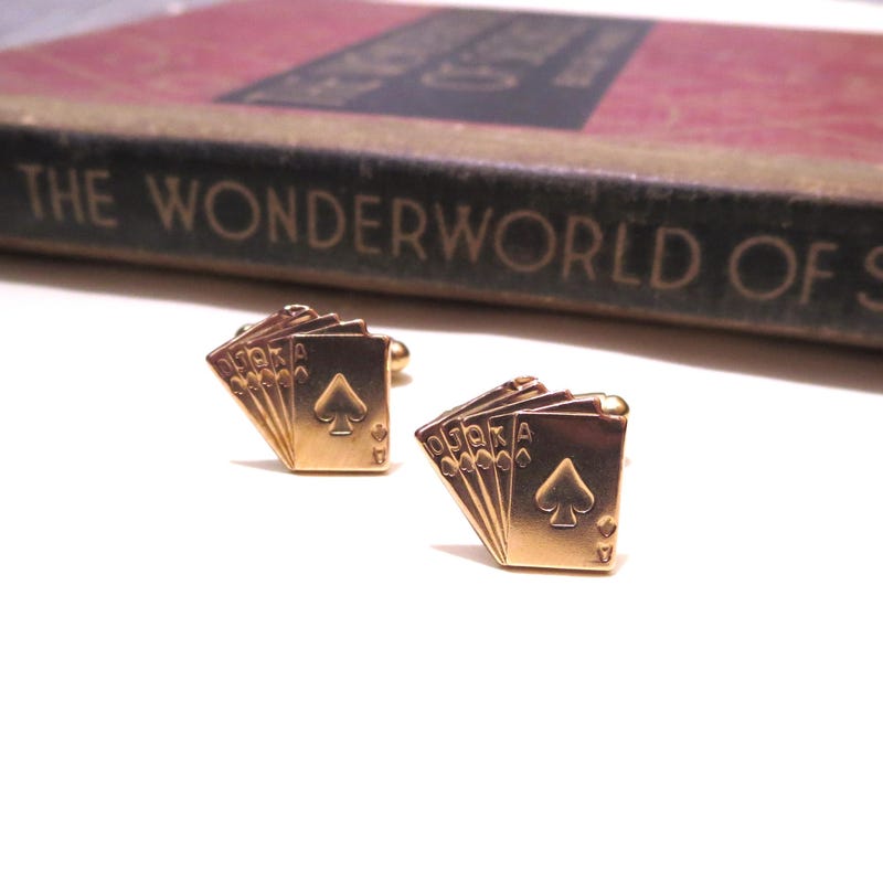 Card Cufflinks - Etsy