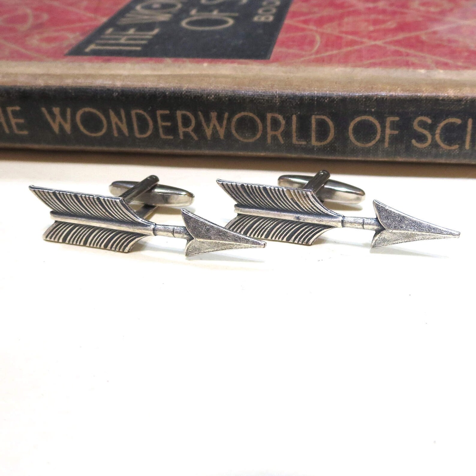 Antique Silver Arrow Cuff Links Bow and Arrow Cufflinks | Etsy