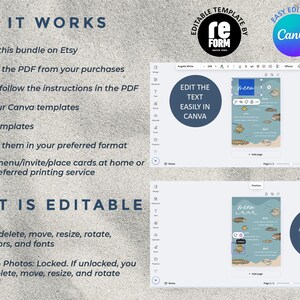 Custom Printable Ocean-themed Dinner Set | Invites, Menu & Place Cards ...