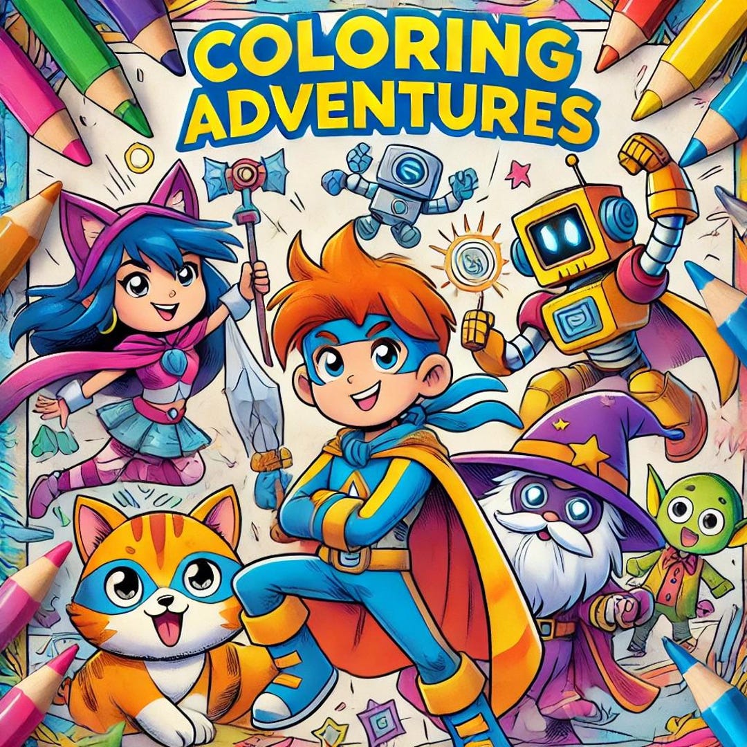 Animated Character Coloring Page, Animated Coloring Page, Coloring Page ...