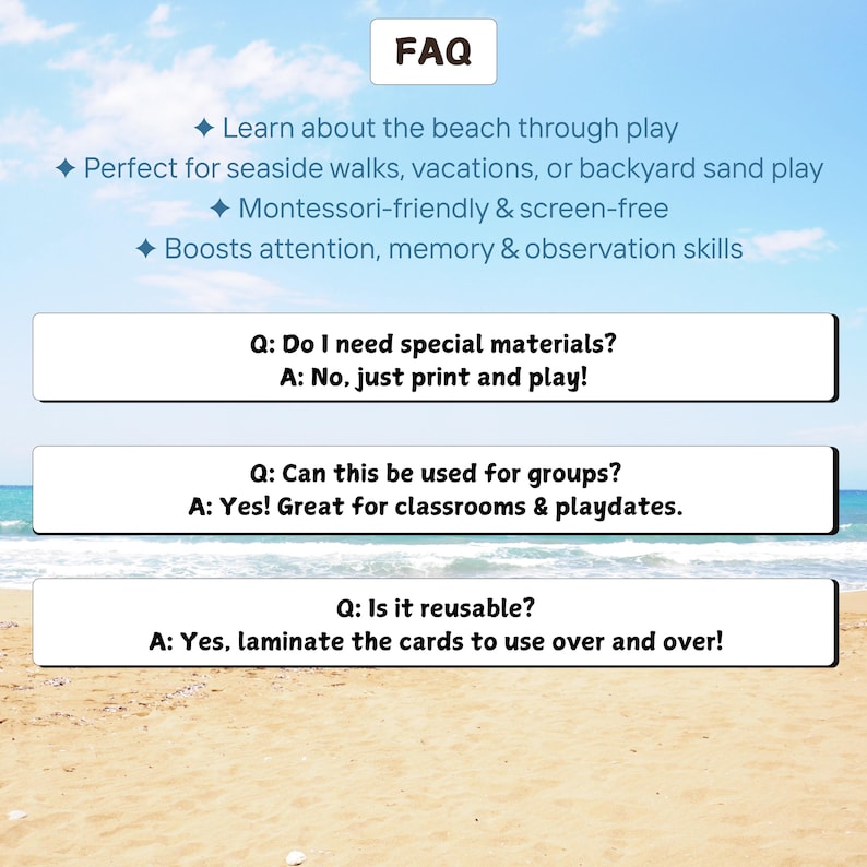 Beach Scavenger Hunt for Kids: Summer Nature Game (printable PDF - Etsy