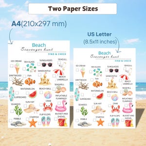 Beach Scavenger Hunt for Kids: Summer Nature Game (printable PDF - Etsy