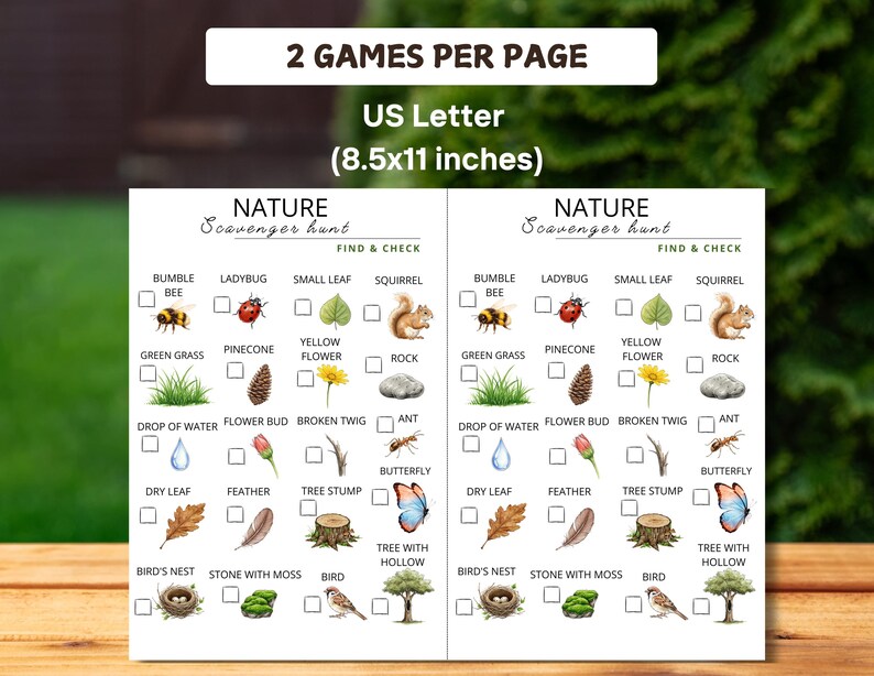 Nature Scavenger Hunt for Kids | Outdoor Activity Printable | Camping ...