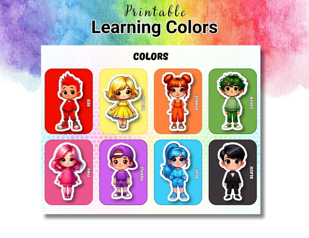 Printable Color Sorting Game Kids Color Matching Montessori Activity ...