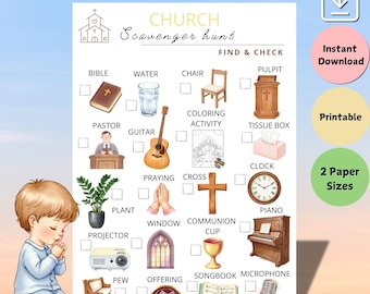 Church Scavenger Hunt, Printable Church Photo Scavenger Hunt, Sunday ...