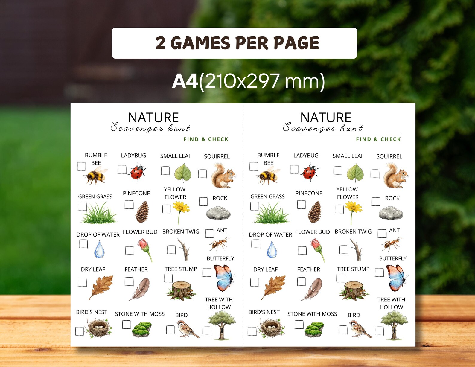 Nature Scavenger Hunt for Kids | Outdoor Activity Printable | Camping ...