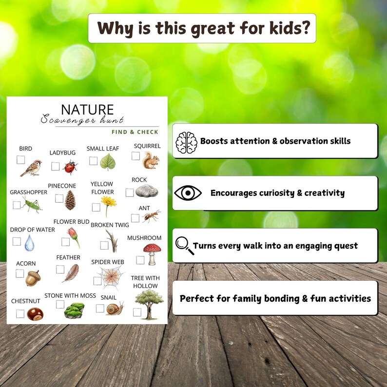 Nature Scavenger Hunt Printable: Outdoor Camping Game (digital Download ...