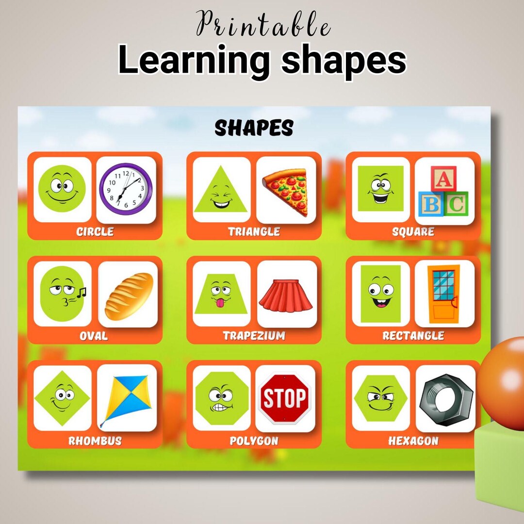 Shapes Learning Game Shape Matching Kids Shapes Activity Preschool ...