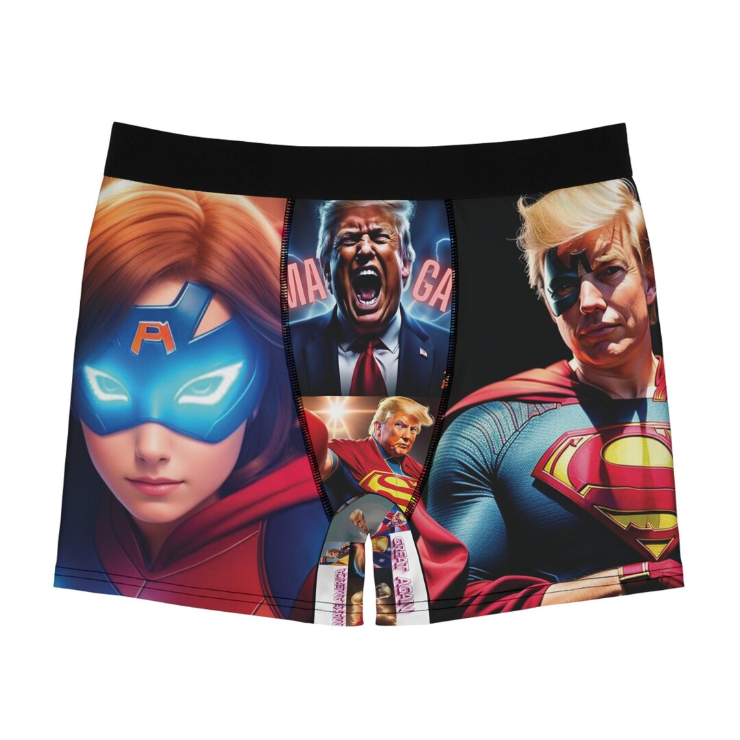 USA Donald J Trump Superhero Men's Boxer Briefs Bold Patriotic ...