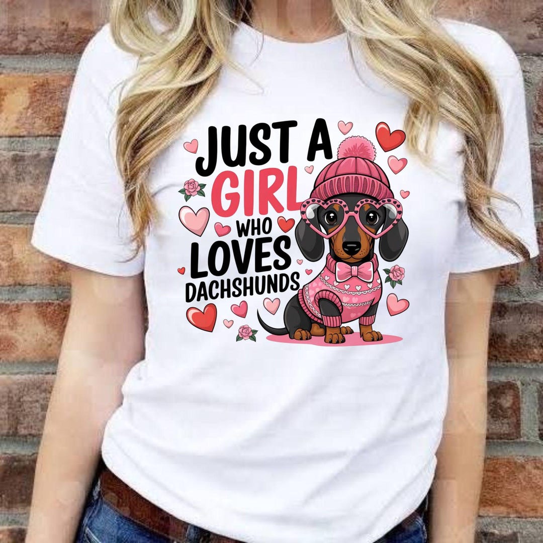 Valentine Dachshund Dog - Dachshund Digital Art - Printable Dog Lover ...